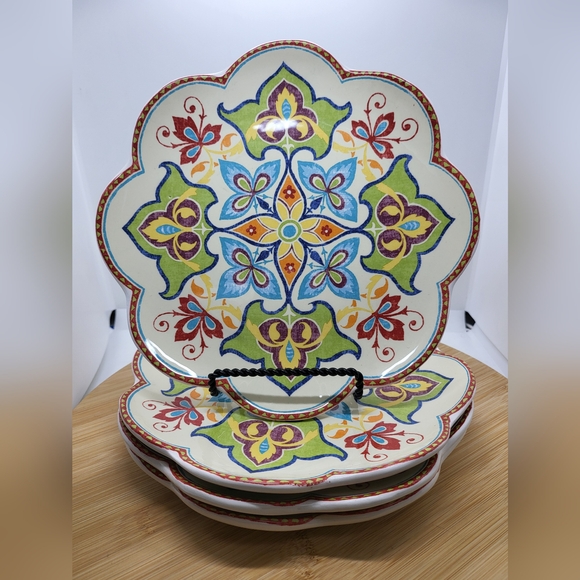Pier 1 | Dining | Pier Tapestry Plates Set Of 4 | Poshmark